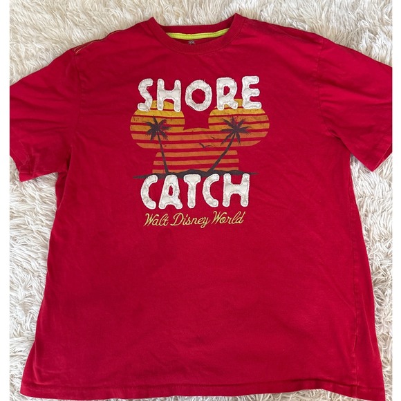 Disney | Shirts | Vintage Disney Parks Shore Catch Mickey Mouse T Shirt ...